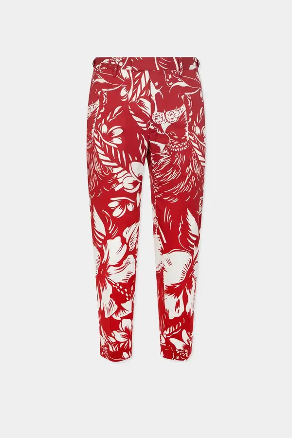 Dsquared2 Dancing Flowers Cotton Twill Trousers - Black