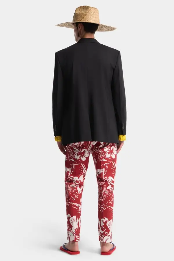 Dsquared2 Dancing Flowers Cotton Twill Trousers