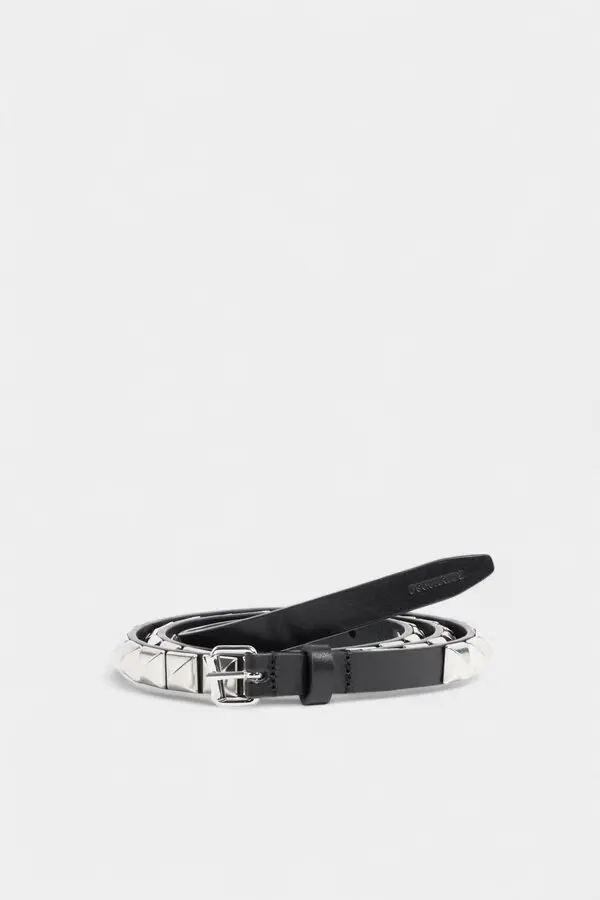 Dsquared2 Allover Studs Buckle Belt - Black
