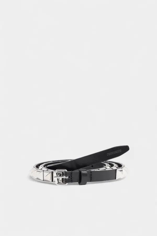Dsquared2 Allover Studs Buckle Belt - Black