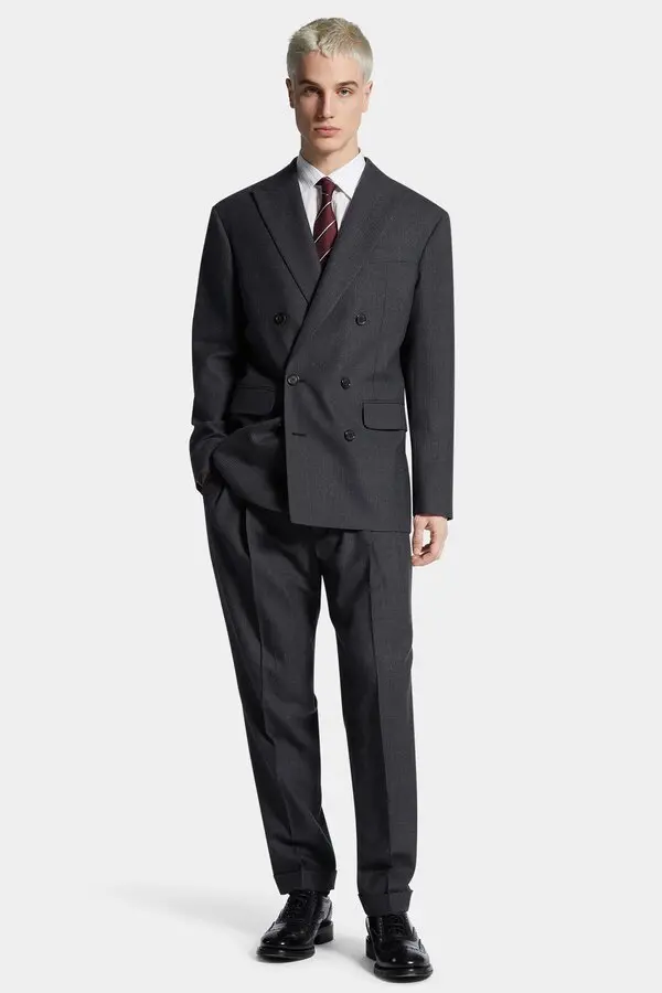 Dsquared2 Casablanca Double-breasted Worsted Wool Suit With Stripe Detail