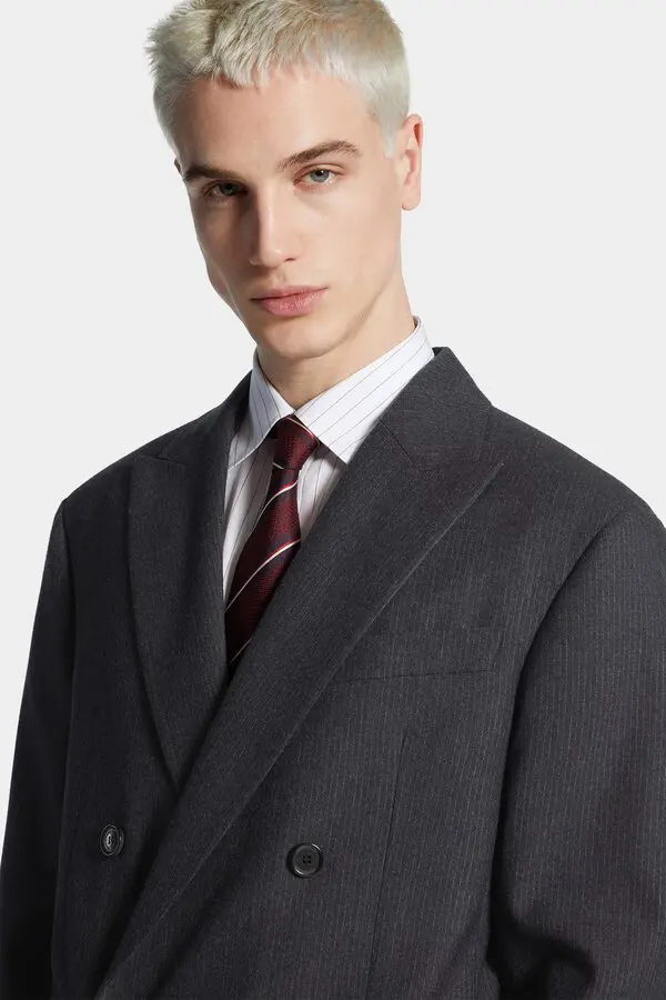 Dsquared2 Casablanca Double-breasted Worsted Wool Suit With Stripe Detail