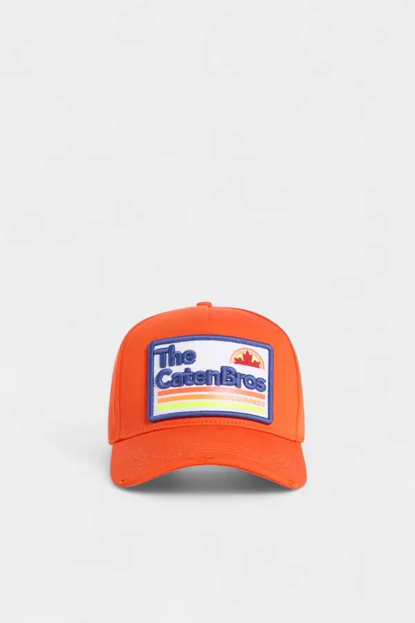 Dsquared2 Baseball Cap With Embroidered Logo Patch - Orange