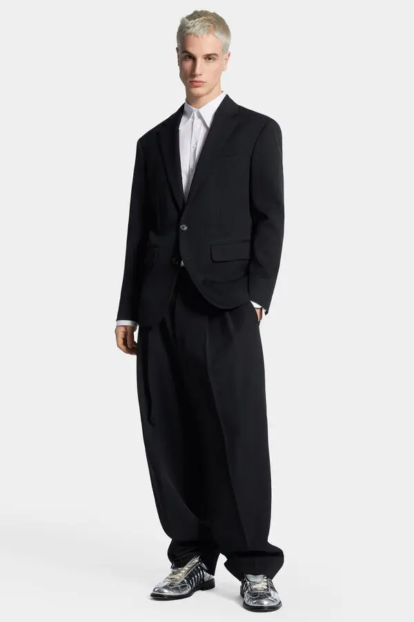 Dsquared2 Wool Twill Suit With Baggy Trousers