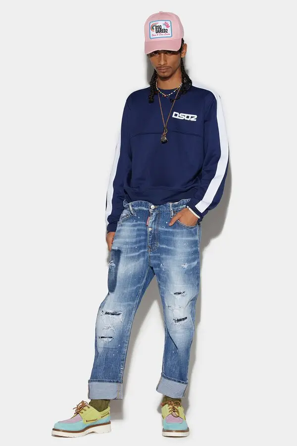 Dsquared2 Medium Square Wash Big Brother Jeans - Blue