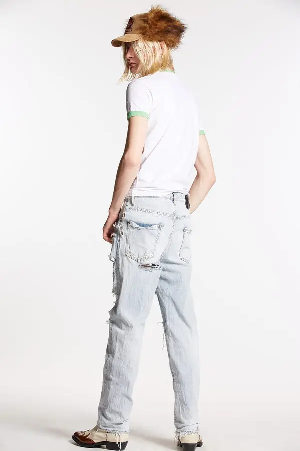 Dsquared2 Light Destroyed Wash 642 Jeans - Blue
