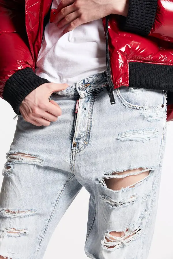 Dsquared2 Light Destroyed Wash 642 Jeans - Blue