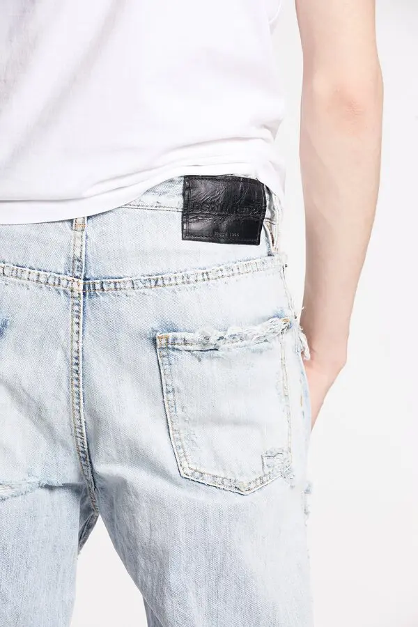 Dsquared2 Light Destroyed Wash 642 Jeans - Blue
