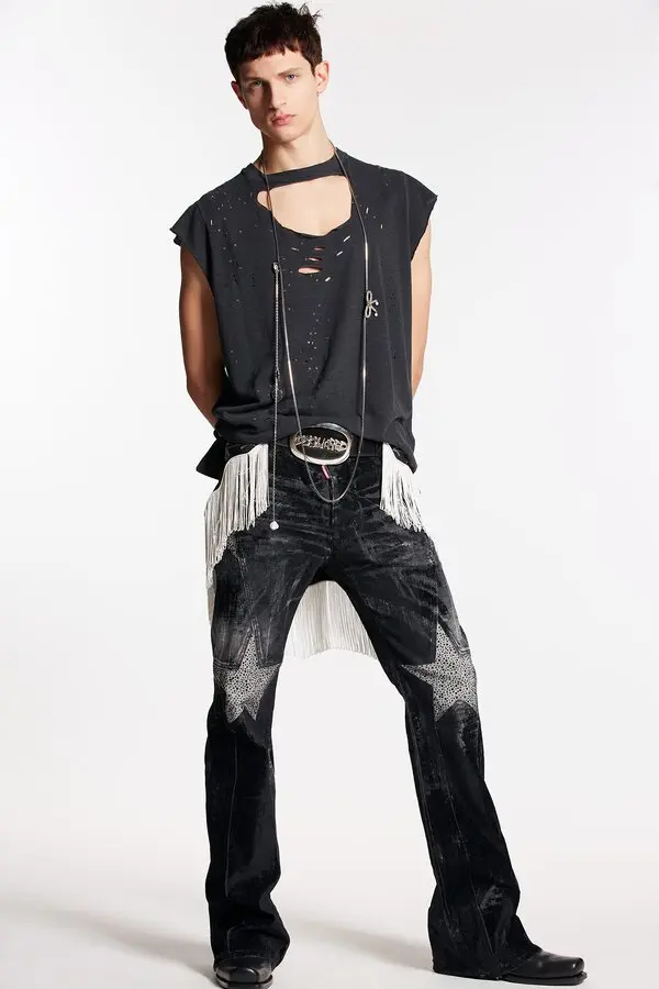 Dsquared2 Flock Bob Jeans - Black