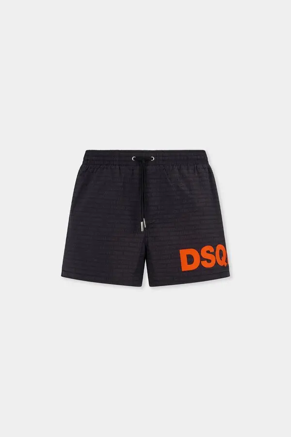 Dsquared2 Logo Print Swim Shorts - Blue