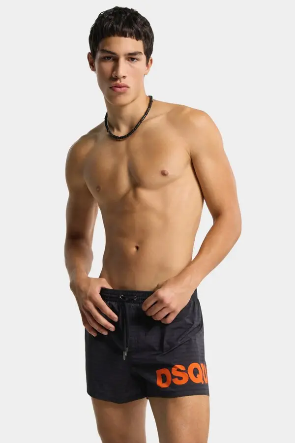 Dsquared2 Logo Midi Swim Boxer - Blue