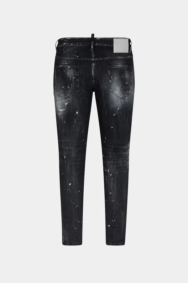 Dsquared2 Skinny Fit Distressed Wash Jeans - Black