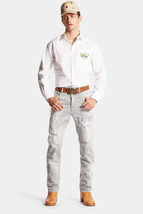 Dsquared2 Ripped Wash 642 Jeans - Grey