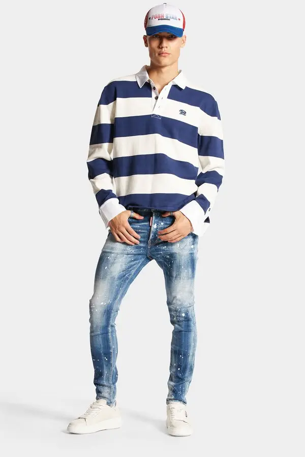 Dsquared2 Medium Wash Skinny Jeans With Distressed Details