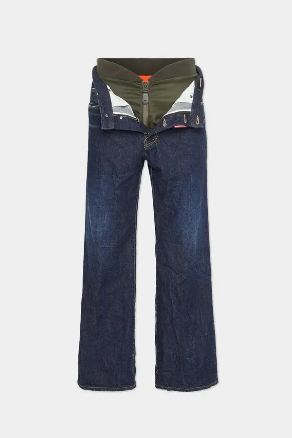 Dsquared2 Dark Wash Loose Jeans - Blue