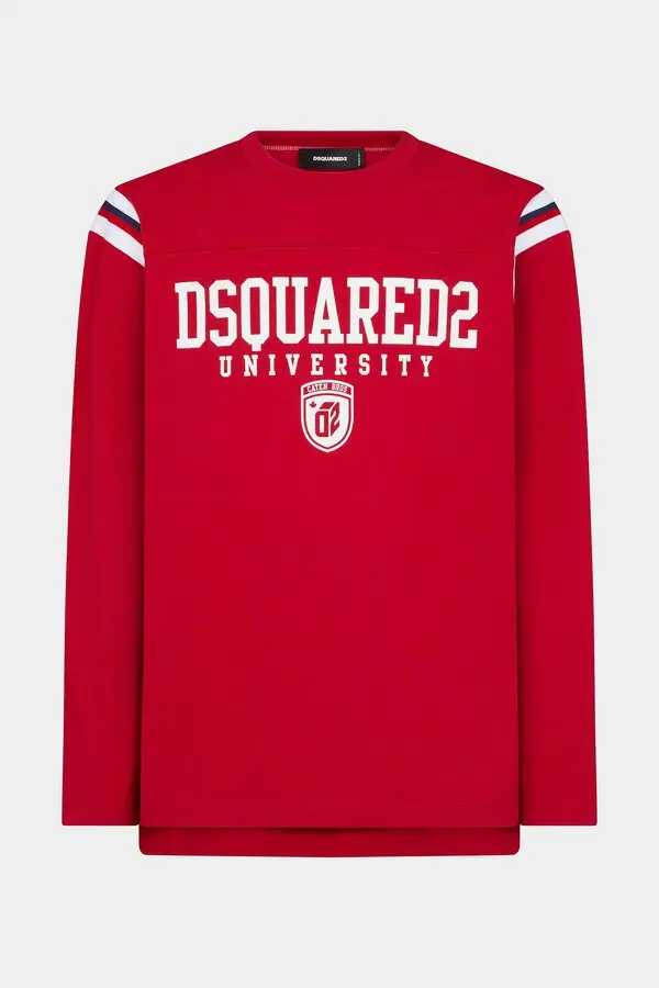 Dsquared2 Varsity Fit Long Sleeve T-shirt - Red