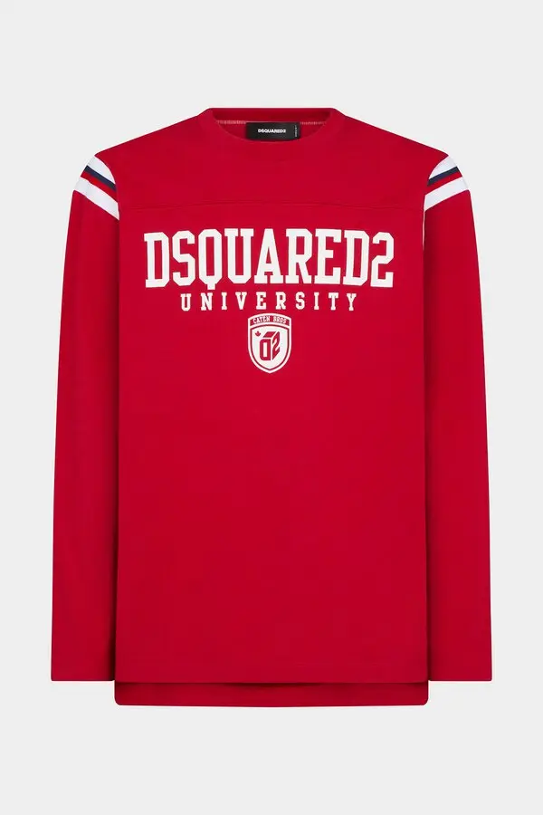Dsquared2 Varsity Fit Long Sleeve T-shirt - Red