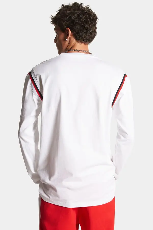 Dsquared2 Varsity Fit Long Sleeve T-shirt - White
