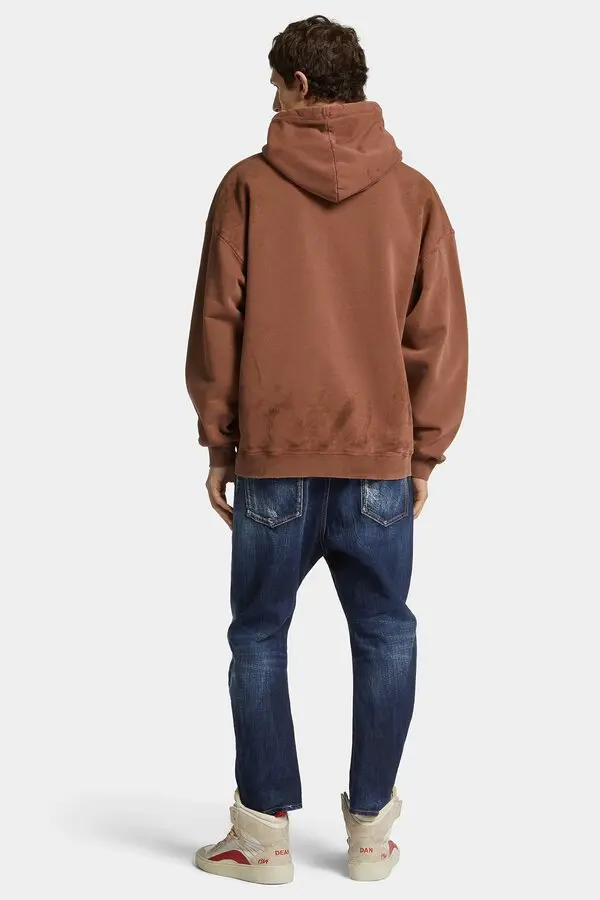 Dsquared2 Loose Fit Denim Jeans With Whiskering