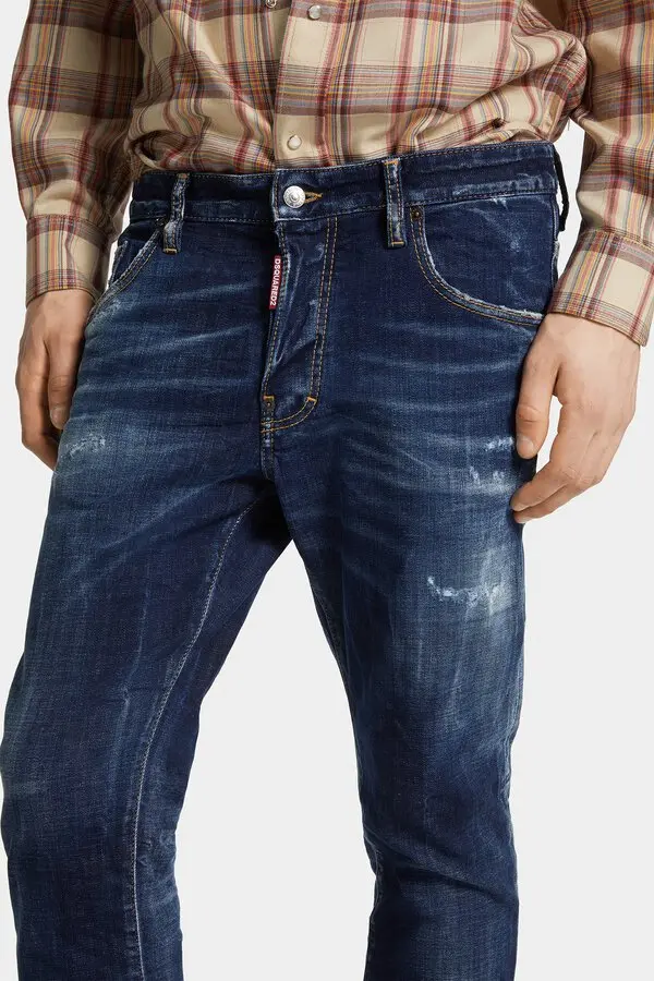 Dsquared2 Dark Wash Skater Jeans - Blue