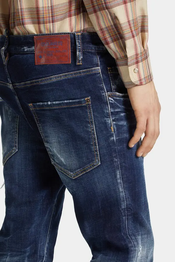 Dsquared2 Dark Wash Skater Jeans - Blue