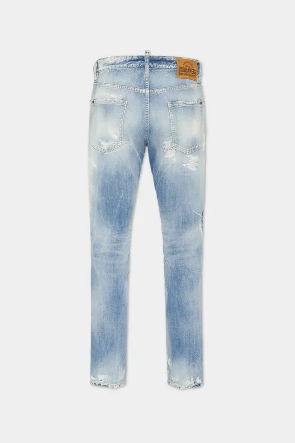 Dsquared2 Light Wash Ripped Cool Guy Jeans - Blue