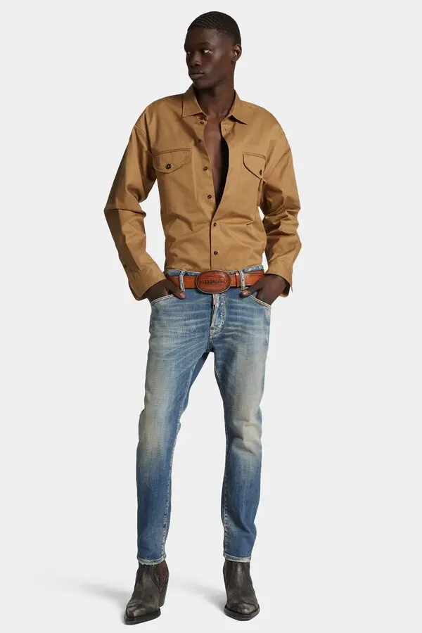 Dsquared2 Medium Wash Skater Jeans - Blue