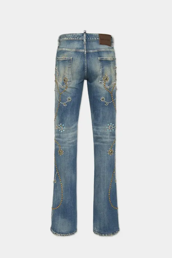 Dsquared2 Medium Wash Embellished Jeans