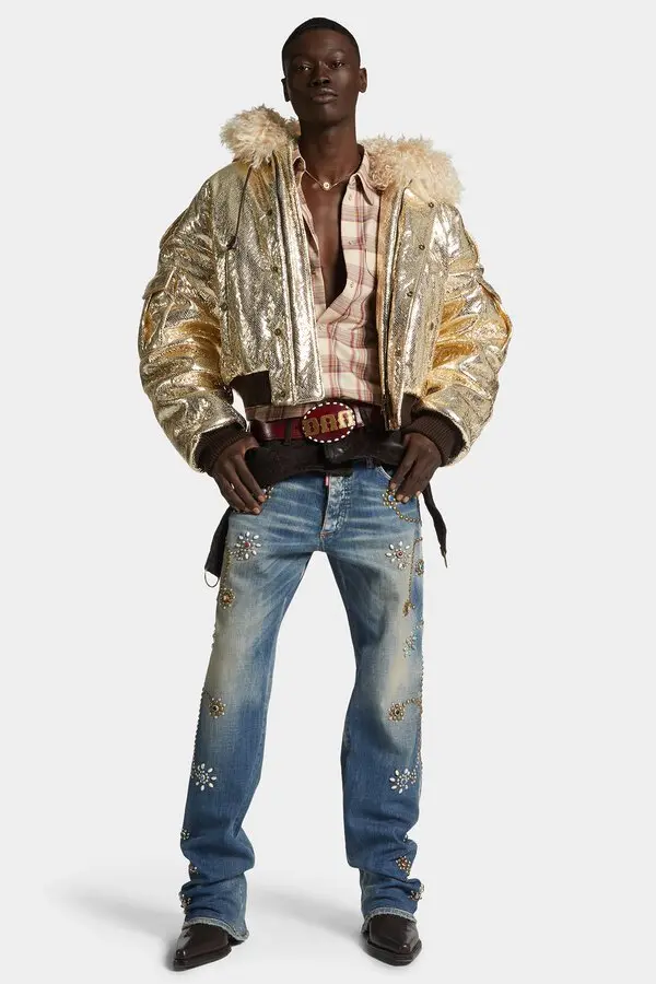 Dsquared2 Medium Wash Embellished Jeans