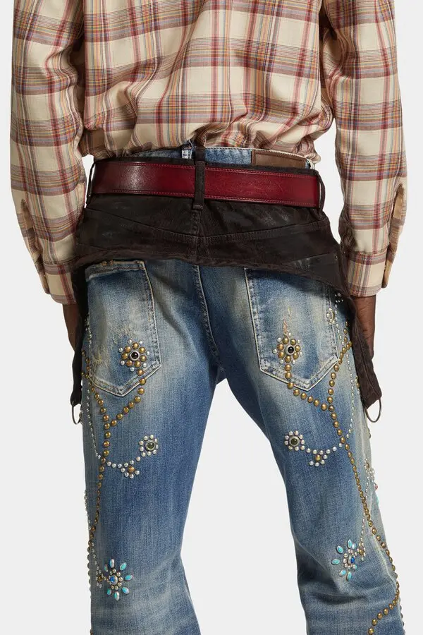 Dsquared2 Medium Wash Embellished Jeans