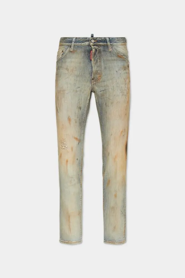 Dsquared2 Light Wash Straight Leg Jeans - Blue