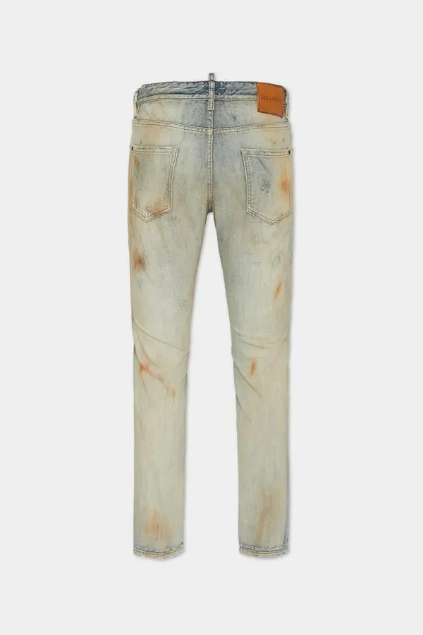 Dsquared2 Light Wash Straight Leg Jeans - Blue