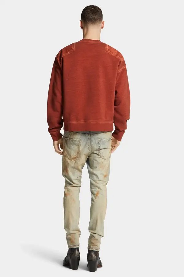 Dsquared2 Light Wash Straight Leg Jeans - Blue