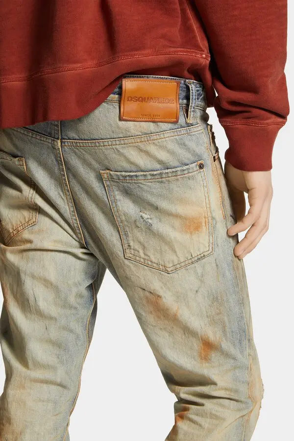 Dsquared2 Light Wash Straight Leg Jeans - Blue