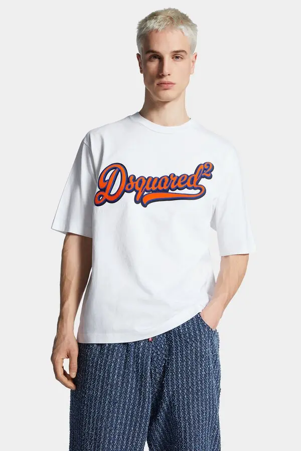 Dsquared2 Loose Fit Sponge Patch T-shirt - White