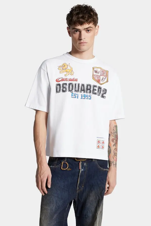 Dsquared2 Loose Fit Hand-drawn Graphic T-shirt