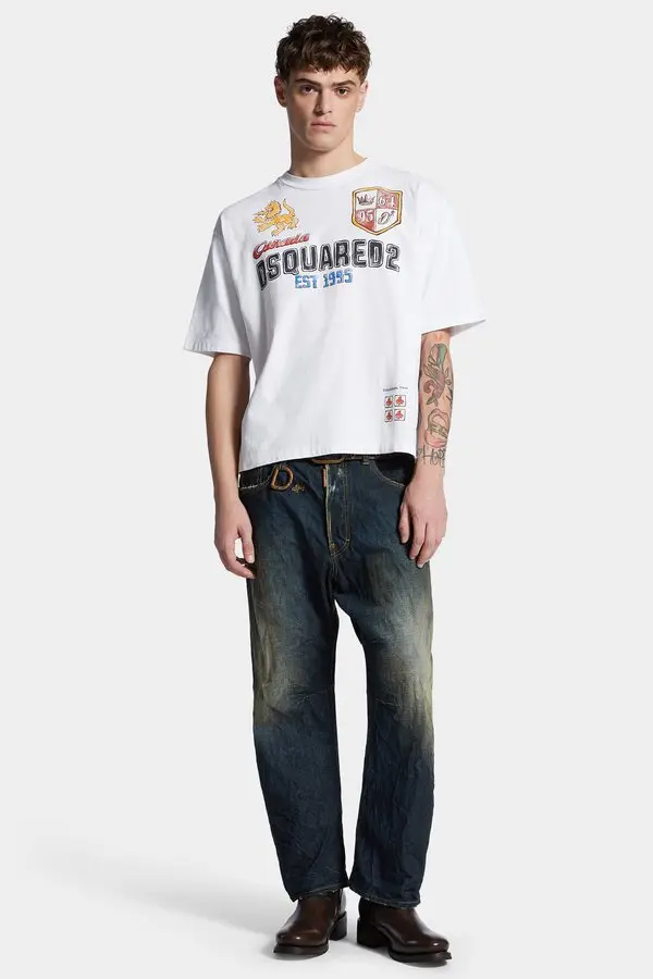 Dsquared2 Loose Fit Hand-drawn Graphic T-shirt
