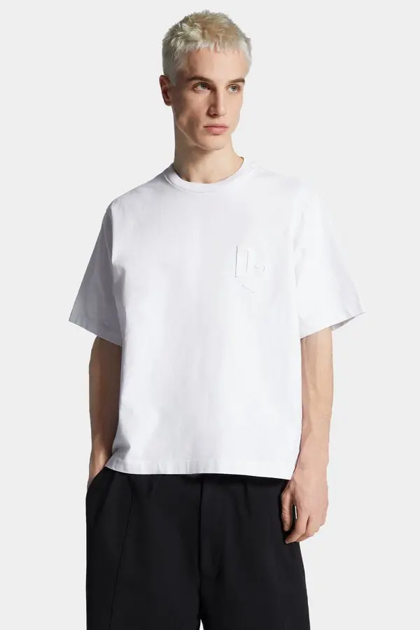 Dsquared2 Relaxed Fit Cotton Jersey T-shirt With Patched Logo