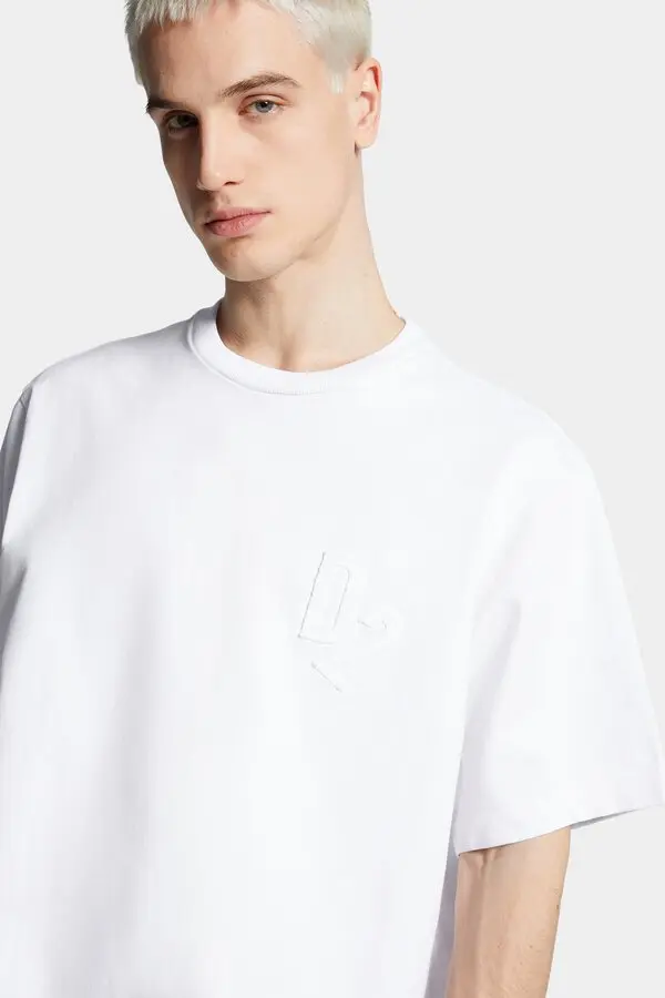 Dsquared2 Relaxed Fit Cotton Jersey T-shirt With Patched Logo
