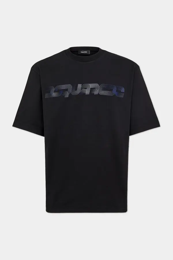 Dsquared2 Loose Fit Raised Print T-shirt - Black