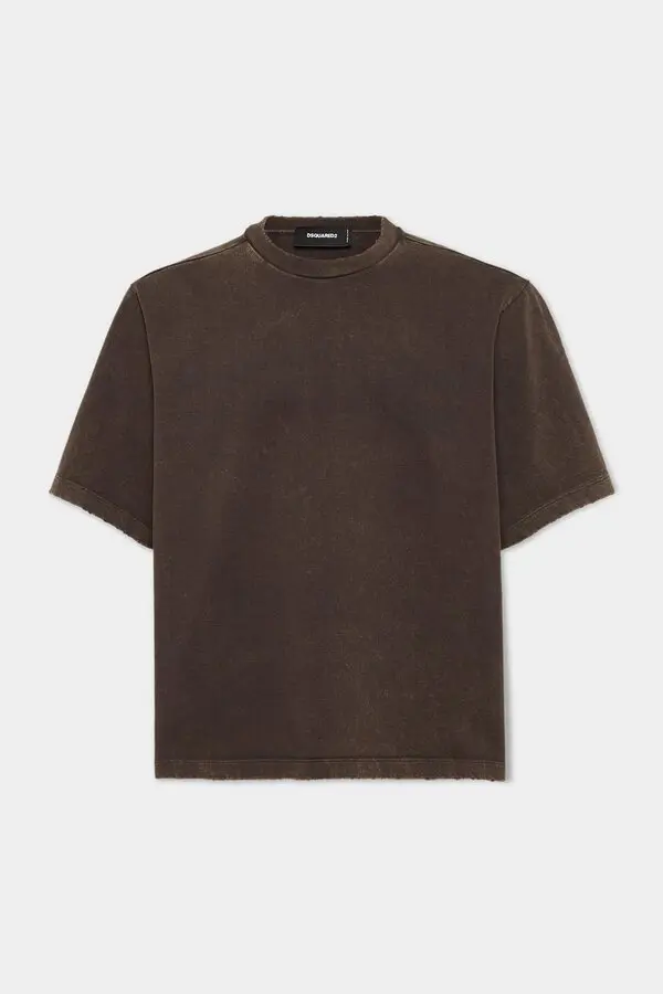 Dsquared2 Loose Fit Raw Edge T-shirt - Grey