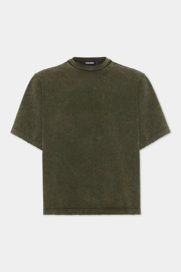 Dsquared2 Loose Fit Raw Edge T-shirt - Yellow
