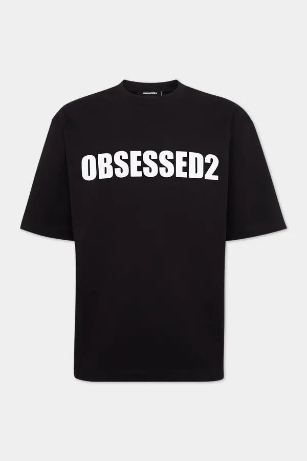 Dsquared2 Obsessed" Graphic T-shirt - Black