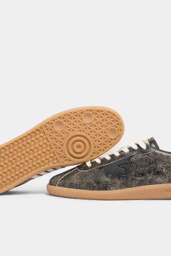 Dsquared2 Cracked Leather Low Top Sneakers