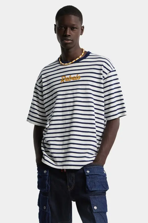Dsquared2 Rebels Striped Cotton T-shirt