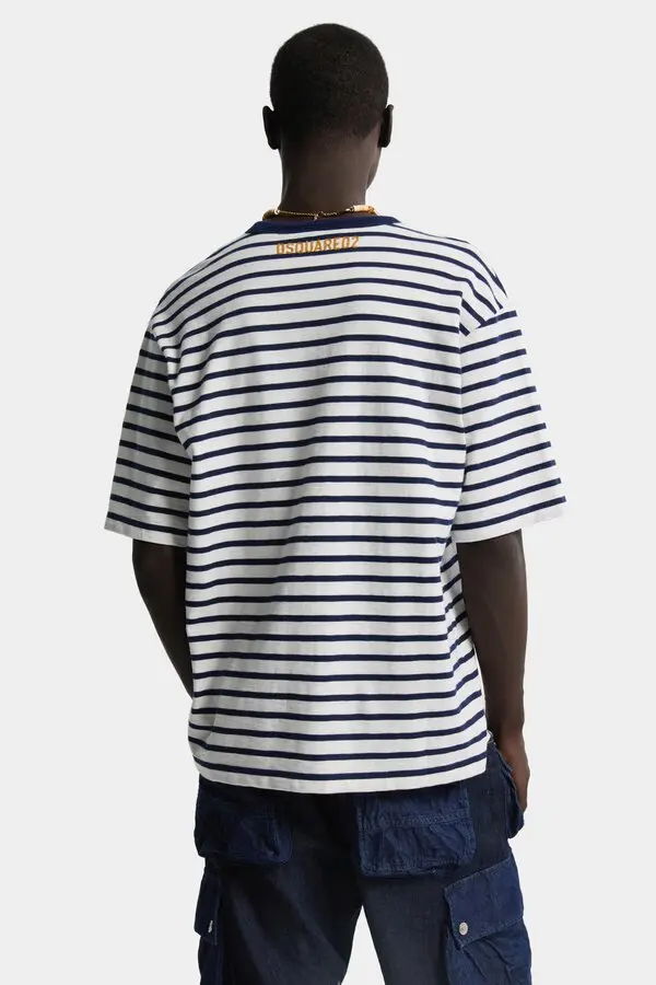 Dsquared2 Rebels Striped Cotton T-shirt