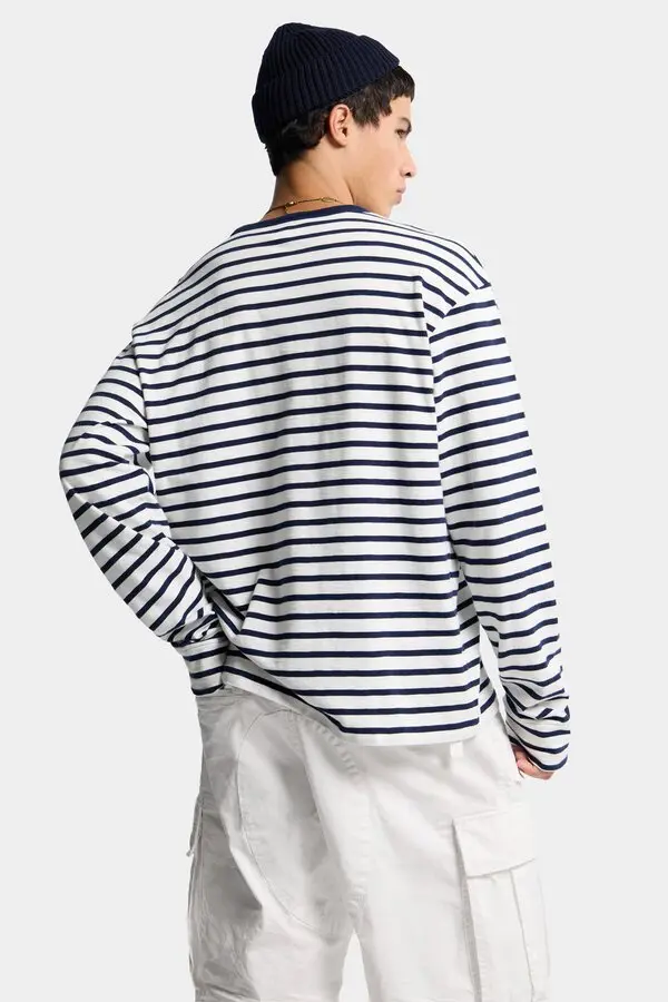 Dsquared2 Rebels Striped Long Sleeve T-shirt - Fantasy