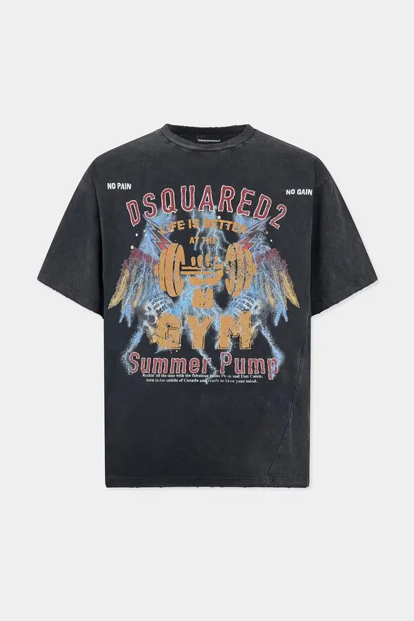 Dsquared2 Rock Wash Graphic T-shirt - Grey