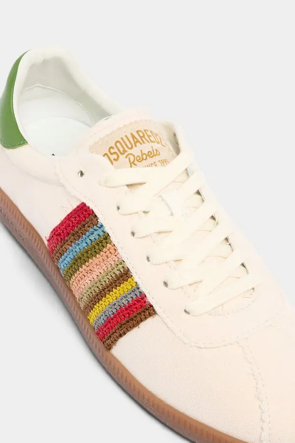 Dsquared2 Low-top Sneakers With Rainbow Side Stripes