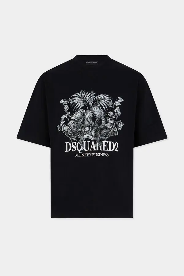 Dsquared2 Monkey Business Printed T-shirt - Black